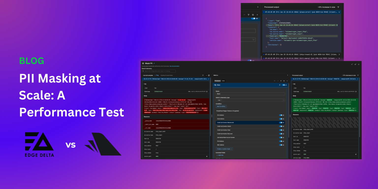 PII Masking at Scale: A Performance Test - Edgedelta
